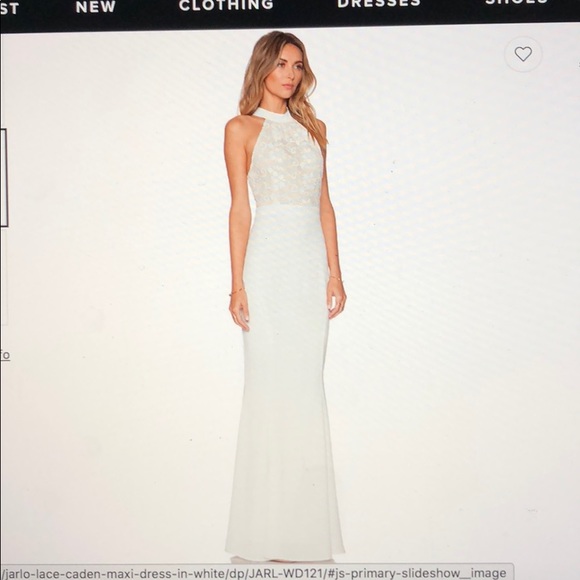 Jarlo London | Dresses | Jarlo Lace Caden Maxi Dress White Beige Small ...